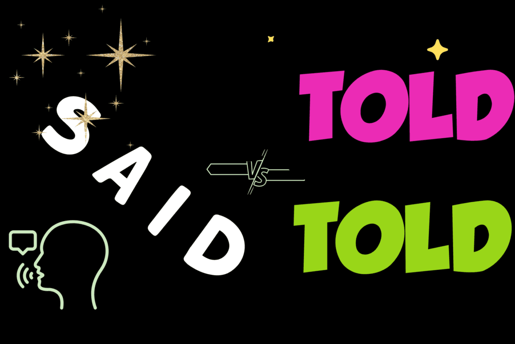 Said vs. Told: When to Use Each + 15 Clear Examples
