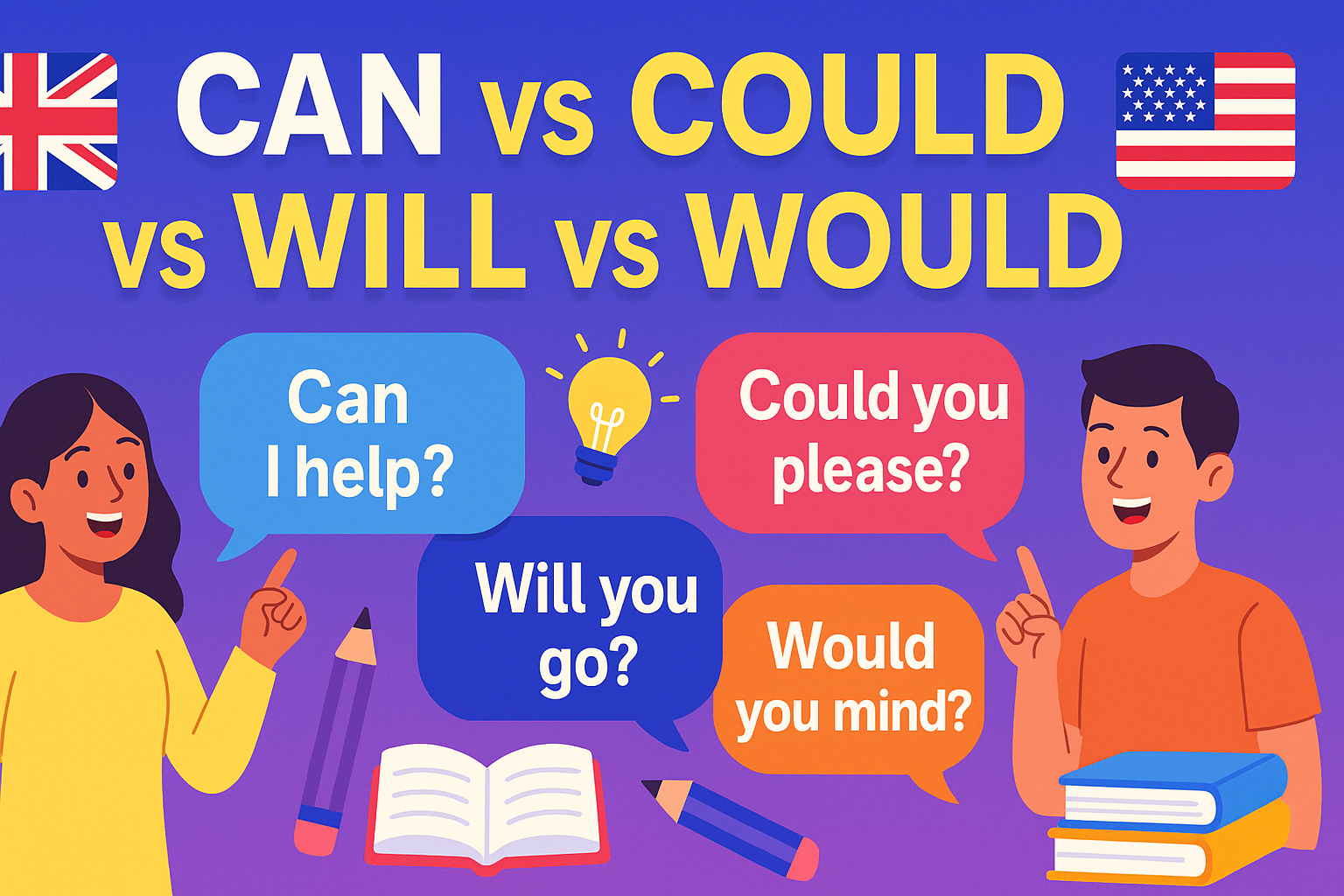 CAN vs COULD vs WILL vs WOULD: Quick Grammar Rules