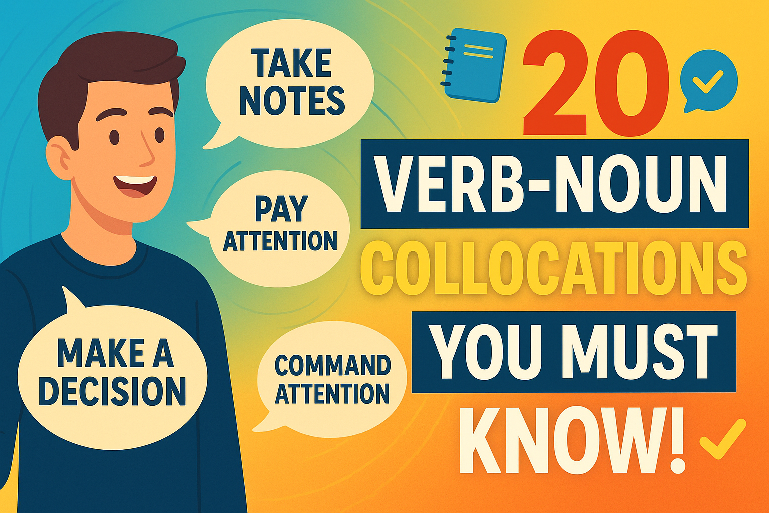 20 Powerful Verb-Noun Collocations You Must Know