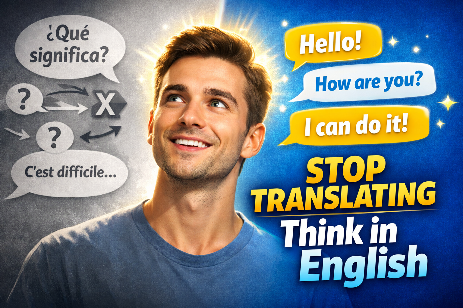 Stop Translating! Think in English.. 5 Simple Daily Routines