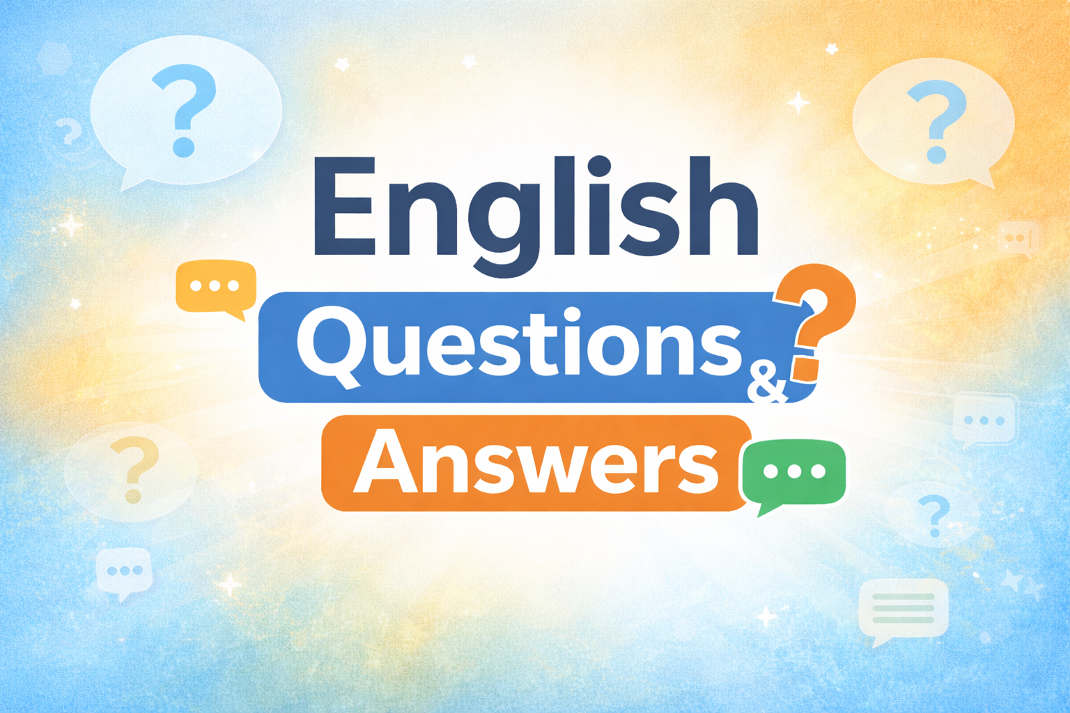 Correct English Questions and Answers for ESL Learners